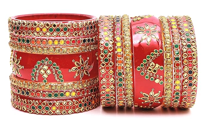Stone Multicolor Glass Bengles Set – Swara Creation
